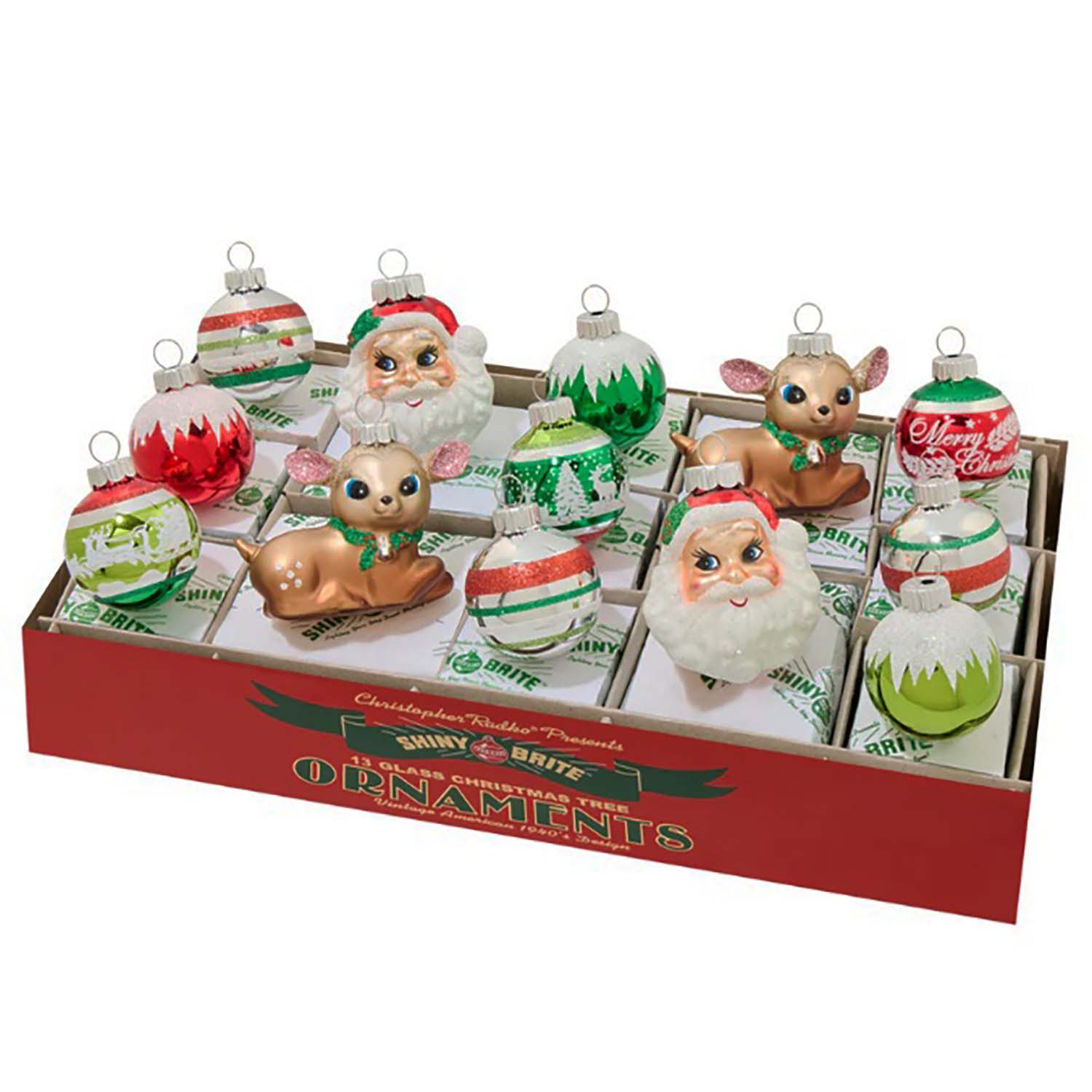 Radko Shiny Brite Hoilday Splendor Decorated Shape Ornaments