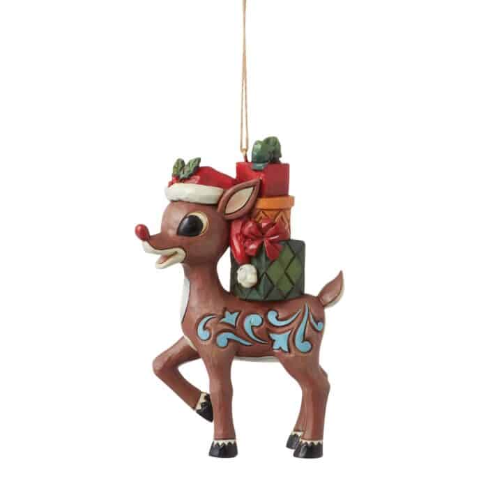 Rudolph Delivering Gifts Ornament By Jim Shore - Christmas